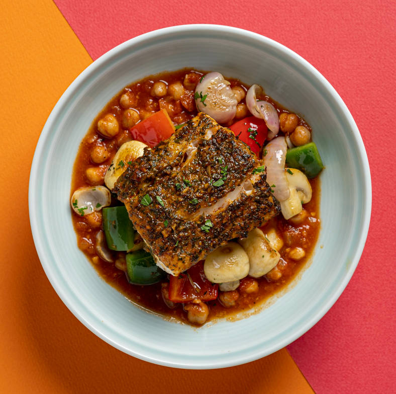 Baked Salmon & Chermoula Marinade with Roasted Moroccan Vegetables ...